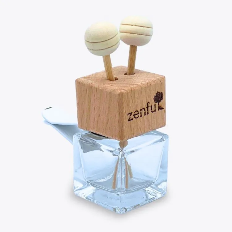 Autoparfum Hanger van Hout en Glas - Zenful